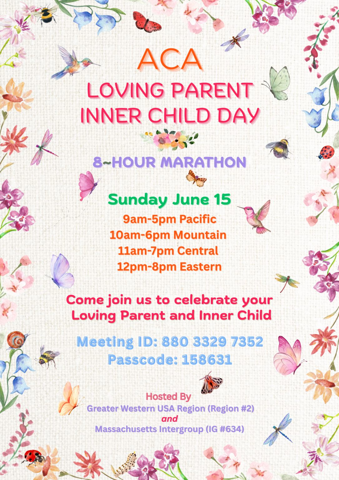 Loving Parent Zoom Marathon | ACA WSO